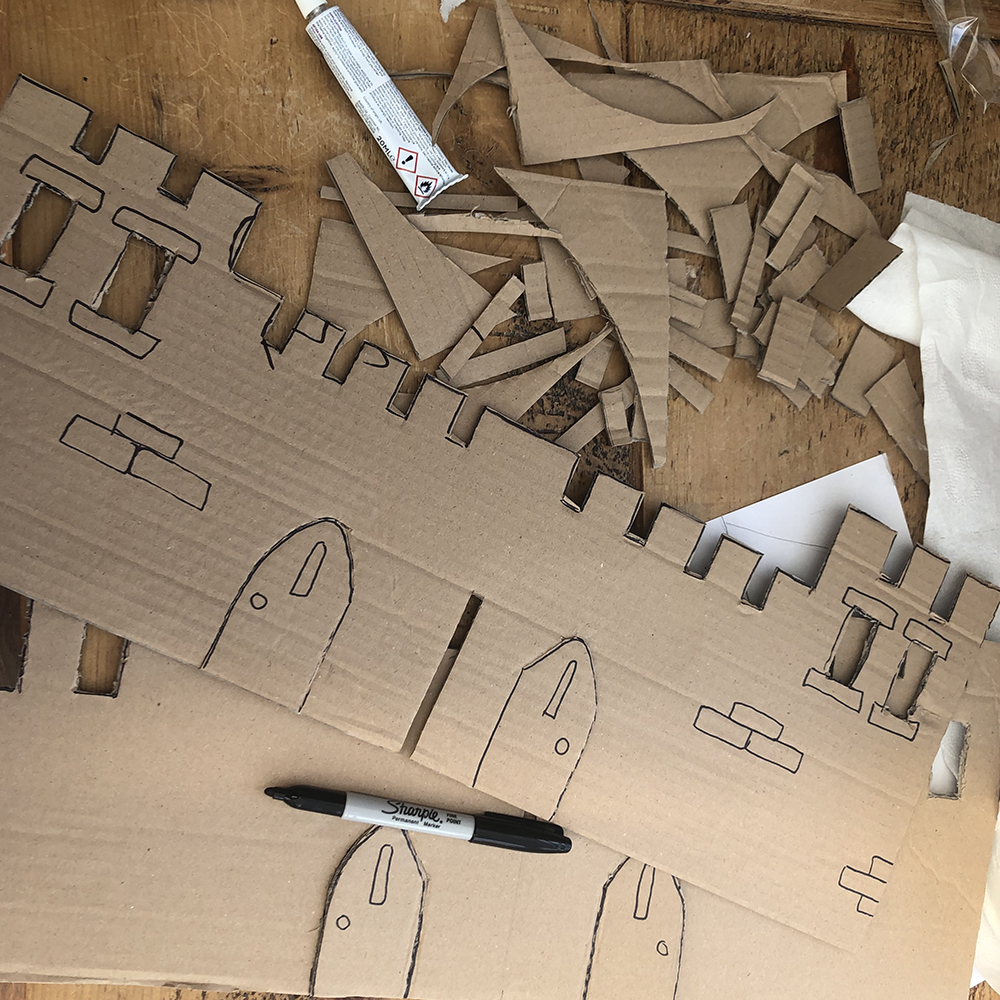 Recycled cardboard Castle for small world play – Lottie Makes