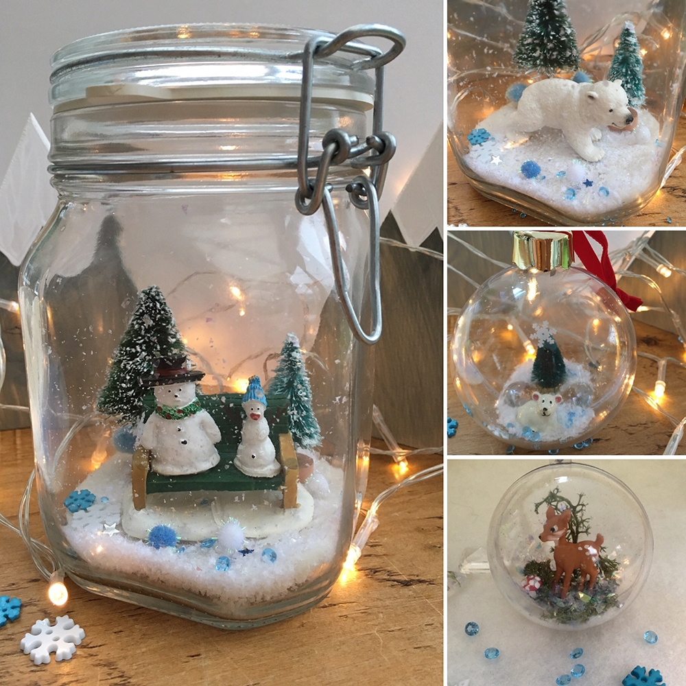 Small World Christmas Scene in a Jar – Lottie Makes
